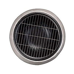 Teamson Home MGO Light Concrete Round Charcoal and Wood Burning Fire Pit for Outdoor Patio Garden Backyard with Spark Screen, Fireplace Poker, Grate, and BBQ Grill, Light Gray