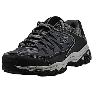 Skechers mens Afterburn Memory Foam Lace-up fashion sneakers, Navy, 9 US