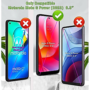 Jeywiry 3 Pack Screen Protector for Motorola Moto G Power 2022 [Not Fit for 2020＆2021 Model] with 3 Pack Tempered Glass Camera Lens Protector, Ultra HD, 9H Hardness, Anti Scratch, Easy Install