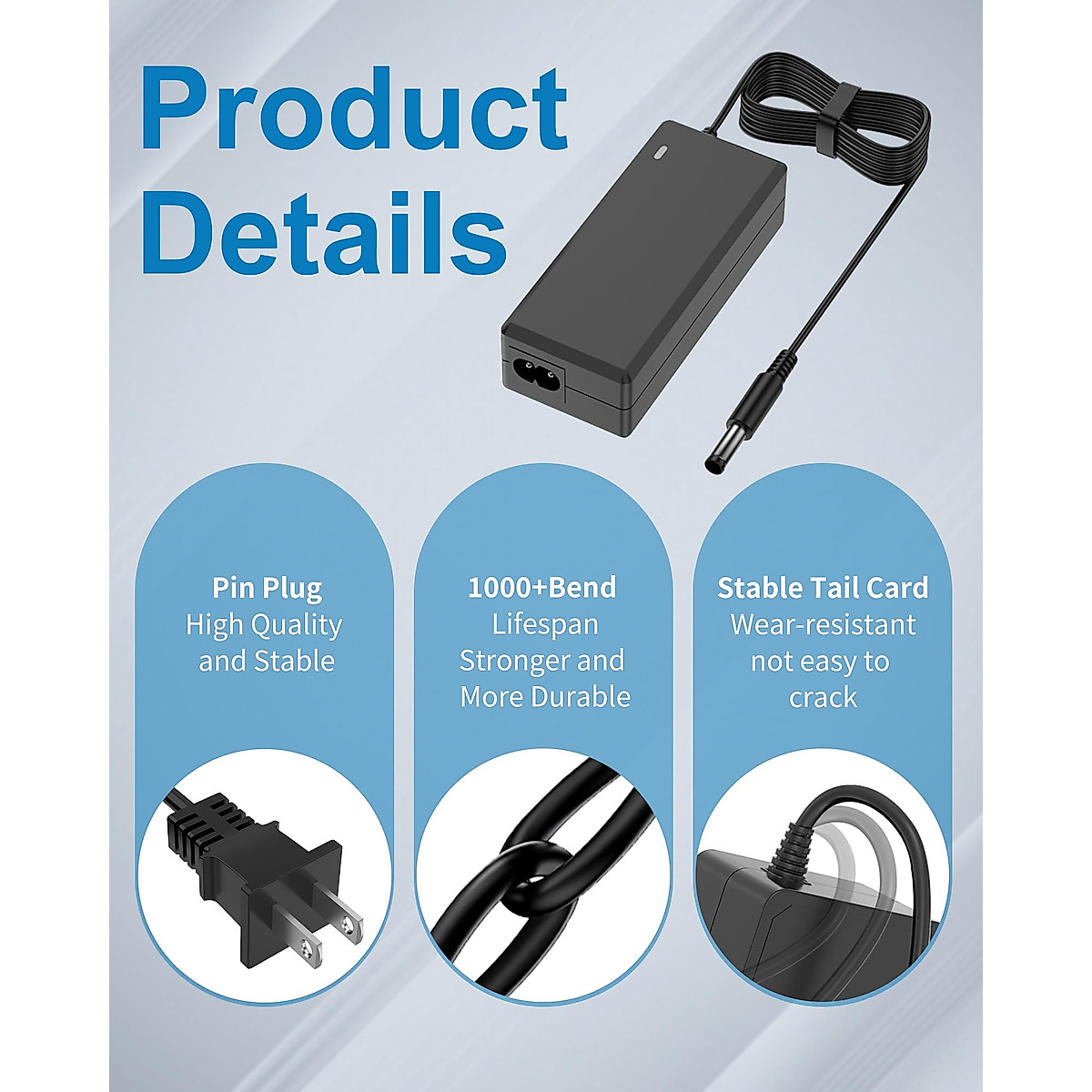 for Samsung Monitor Power Cord DC 14V 4A for Samsung SyncMaster 32” 27" 24" 22" 23" 20" 19" 18" 17" 15” Screen LED LCD TFT Monitor TV Power Supply Cord