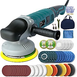 Holikme 42 Pack Dual Action Polisher，Buffer Polisher,DA Buffer Polisher Waxer, 7 Variable Speed, 6500 RPM,Car Buffers And Polishers kit,Car Accessories,Buffer Machine