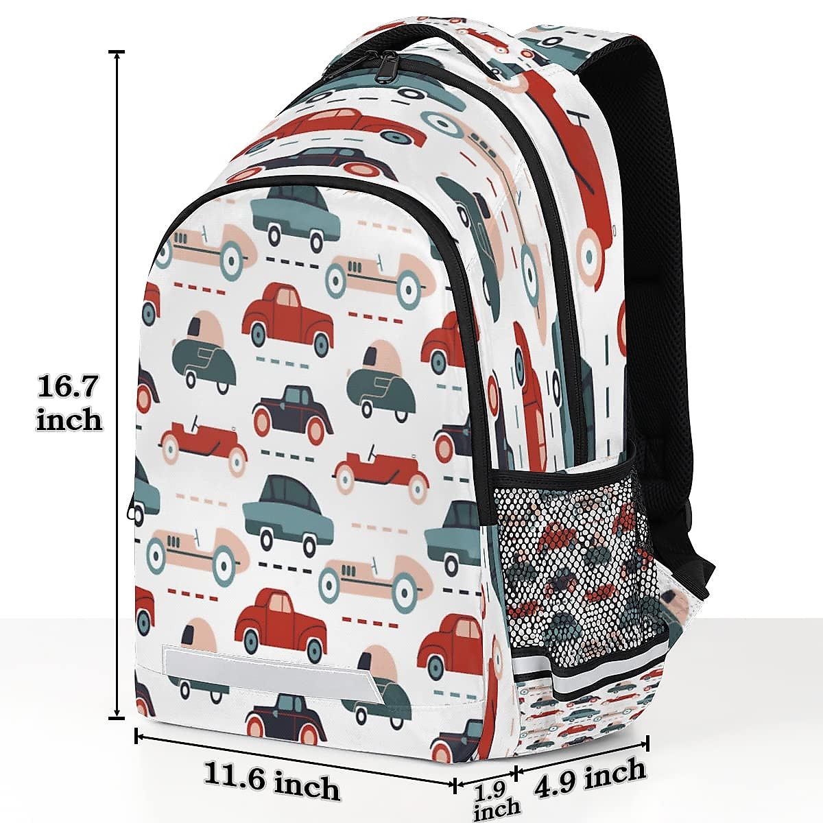 XMNYGJ Retro Car Paint Travel Laptop Backpack for Men Women 15.6 Inch Computer Lightweight College Casual Daypack Hiking Backpack Work Bag Weekender Rucksack