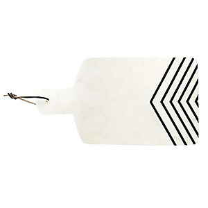 Bloomingville White and Black Chevron Marble Cheese Cutting Board