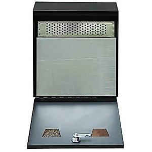 GenericDEFGHIJ Wall-Mounted Cigarette Disposal Tower - Commercial Ashtray - Black