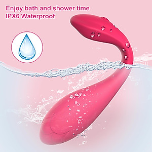 APP Remote Control Vibrator-Dual Motors Rose Sex Toy with 9 Vibrating Mode Adult Toy Wearable Clitoral G Spot Vibrator for Women Couple Pleasure