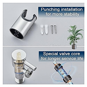 Black Single Cold Water Toilet Bidet Sprayer Faucet Bathroom Stainless Steel 304 Nickel Shower Bidet Wall Mount Ladies Cleaner(Black Bidet)