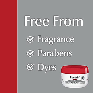 Eucerin Original Healing Cream, Fragrance Free Body Cream for Dry Skin, 2 Pack of 16 Oz Jars