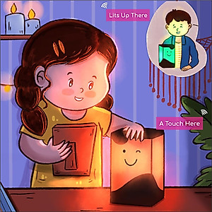Telepathy Toddlers – Cute Long Distance Lamps for Christmas- Wi-fi enabled LED Touch Lamp, Distance Lights with Zero Subscription, Lifetime Free Connection | Friendship Day & New Year Gifts (Set of 2)
