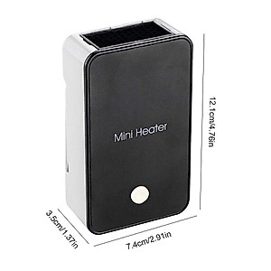YOUCIDI Safety Energy-saving Heater Mini Portable Room Office Desktop Electric Fan Heater Air Warmer Black