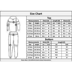 Kids Girls Boys Jogging Tracksuits Fleece Hoodied Top Bottom Workout Sportswear