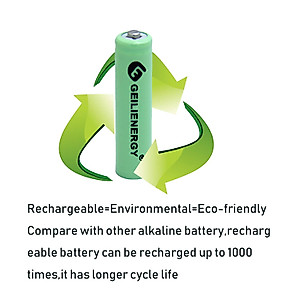 GEILIENERGY Solar Light AA Ni-CD 800mAh Rechargeable Batteries,AA Rechargeable Batteries for Solar Lights Solar Lamp(Pack of 12)