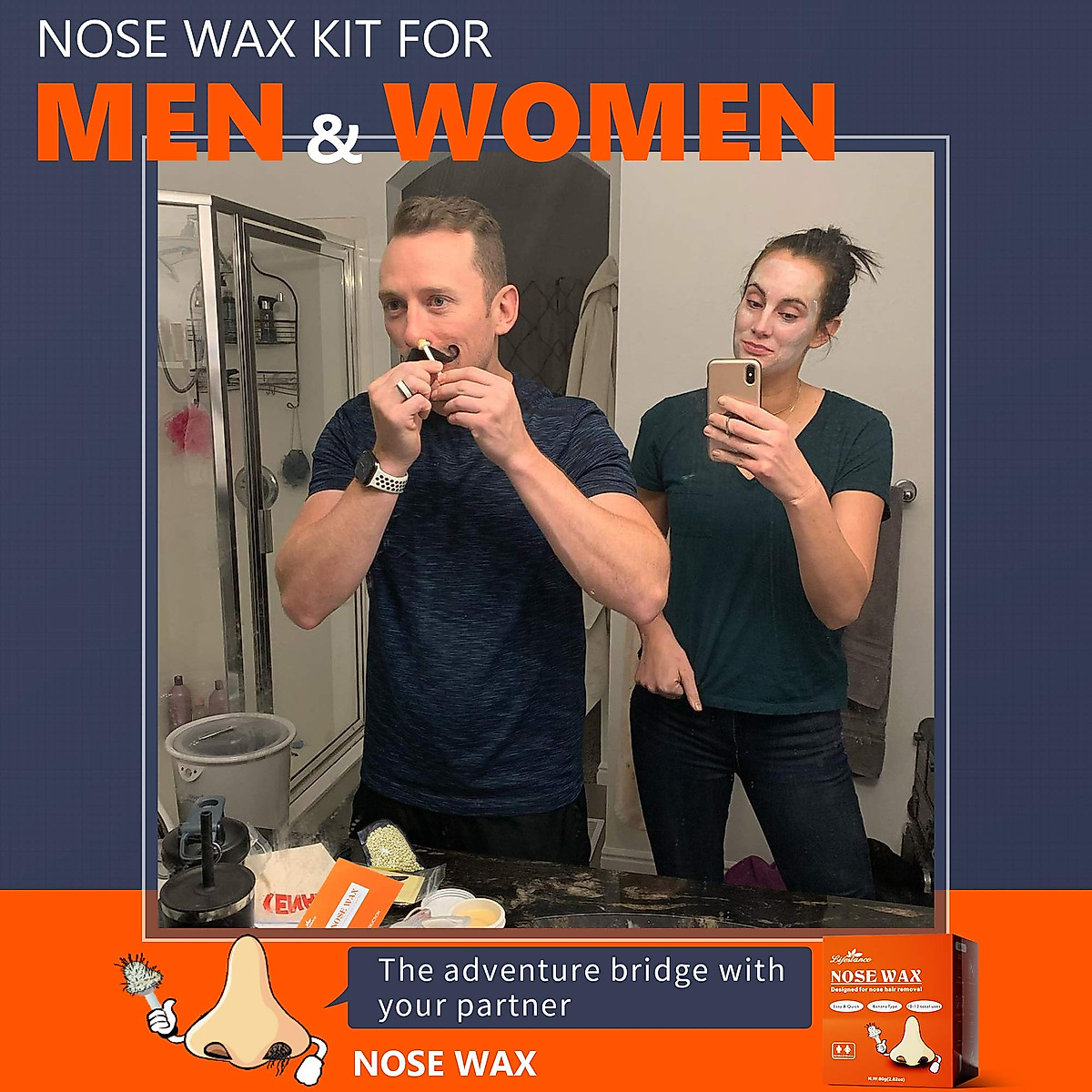 Lifestance Nose Wax Kit, Nose Hair Wax, Nose Wax for Quick & Easy Hair Removal, Painless Nose Hair Waxing Kit for Men Women (15-20 Times Usage)