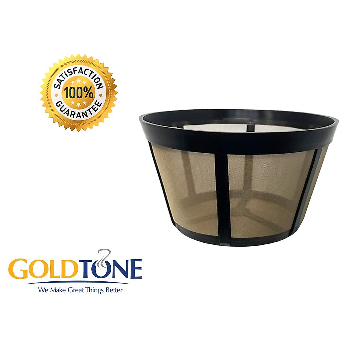 GOLDTONE Reusable Coffee Filter fits BUNN Coffee Maker and Brewer. Replaces your BUNN Coffee Filter 10 Cup Basket and BUNN Permanent Coffee Filter