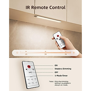 EZVALO Under Cabinet Lights,72 LED Under Cabinet Lighting Wireless Night Light, Battery Powered 3300K with Remote Control Under Counter Lights for Kitchen,Cabinet,Bedroom(Warm White) 2 Pack