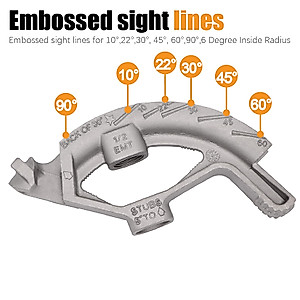 Fuzbaxy 1/2-inch EMT Conduit Pipe,Conduit Hand Bender Tool for 1/2 in. EMT Pipes,Bender Head Aluminum