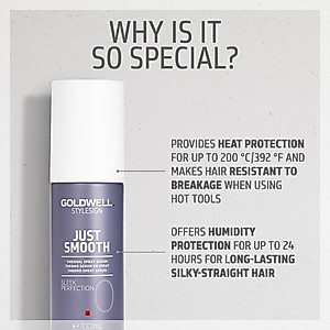 Goldwell StyleSign Just Smooth Sleek Perfection Thermal Spray Serum, 3.3 Fl Oz