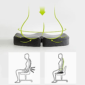 BAILR Chair Pads Softness 17×16inch, Non Slip and Chair Breathable Cushion with Zipper, Seat Pad Ergonomic for Home Office Sofa Car Wheelchair