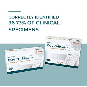 ImmuView COVID-19 Antigen Home Test, FDA EUA at-Home Self Test, Non-invasive Nasal Swab, Easy to Use & Results Within 15 Minutes (1 Pack, 5 Tests Total)