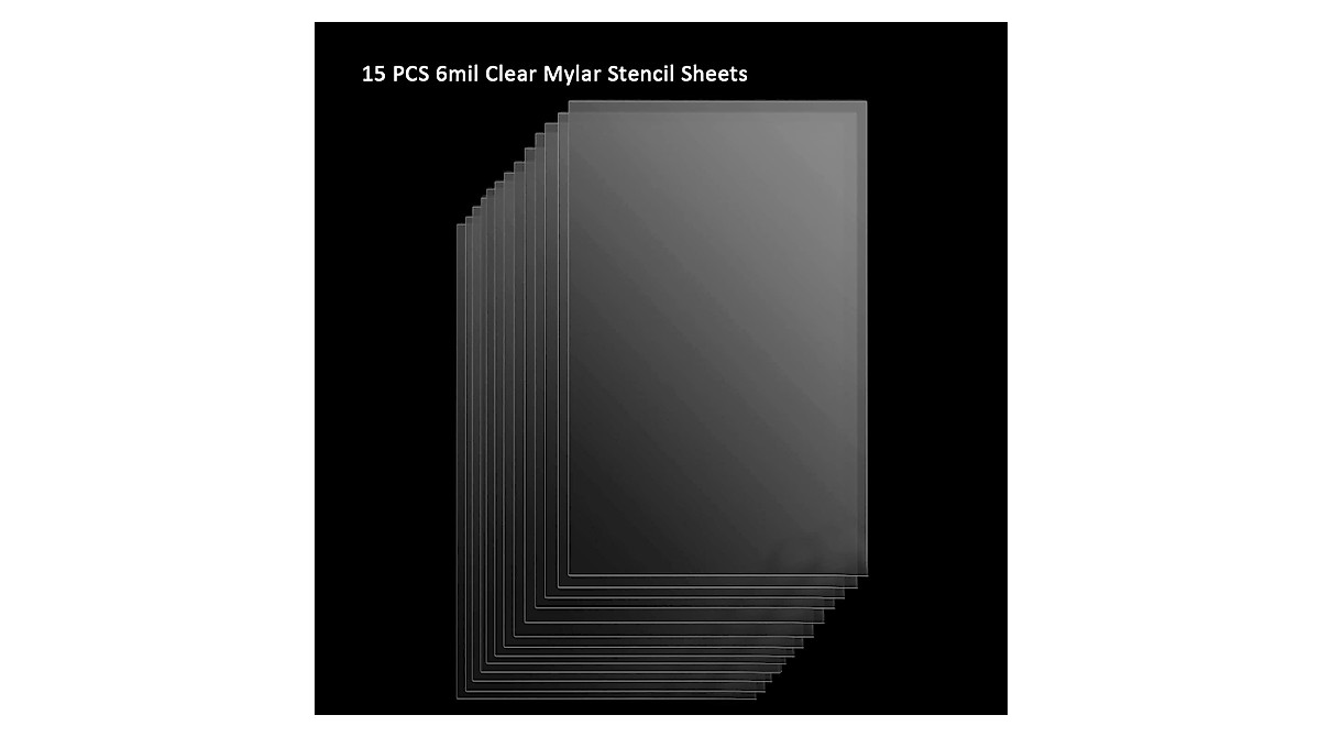 15 Pack Mylar Stencil Sheets for DIY Craft Projects