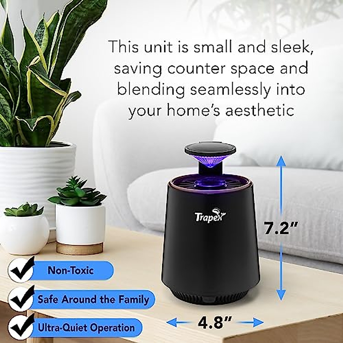 Trapex Indoor Insect Trap - Effective Non-Zapper Fruit Fly, Gnat, Moth ...
