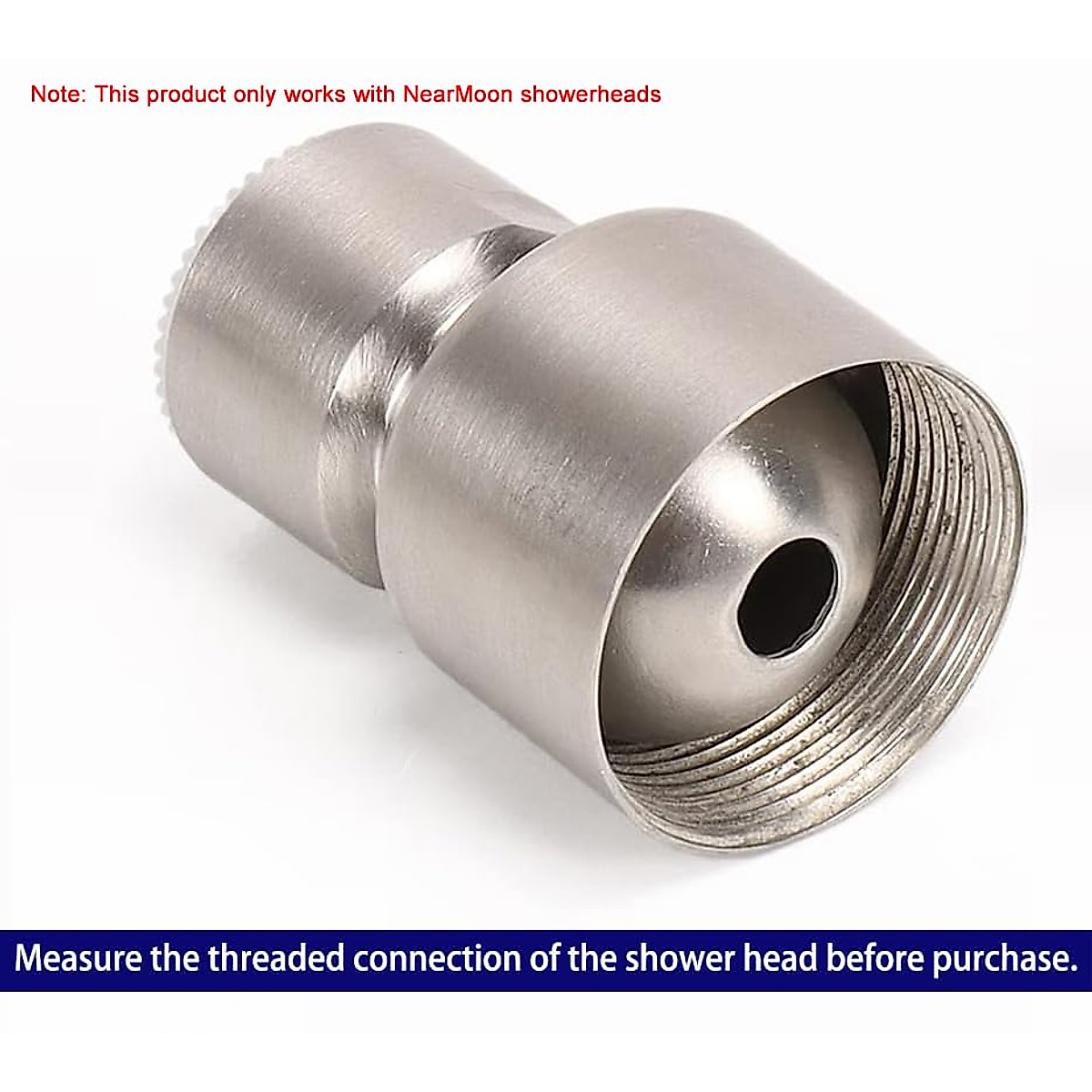 NearMoon Shower Head Swivel Ball Adapter- Solid Brass Shower Connector Adjustable Swivel Ball for 8 Inch ShowerHead Replacement Ball Joint (Brushed Nickel)