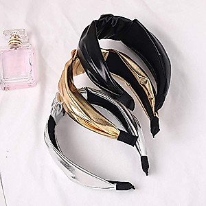 Ivyu Headbands Women Hair Head Band- Knotted Wide Turban headband Fashion Cute Hairbands Hair Accessories for Girls and Women (YHHFG-017)