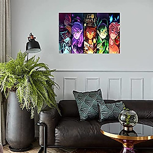 Waterproof and Anti Fading Canvas HD Print Wall Decoration Poster The owl House 3 Anime Art Poster Easy to Hang on Wall Decoration -EMXEE (16x24inch Unframe,A)