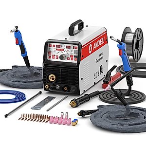 ANDELI Plasma Cutter Mig Welder Combo,200 Amp 220V Inverter 5 in 1 Multi Process Welder Mig/Stick/Tig/Cold/CUT Welder Welding Machine