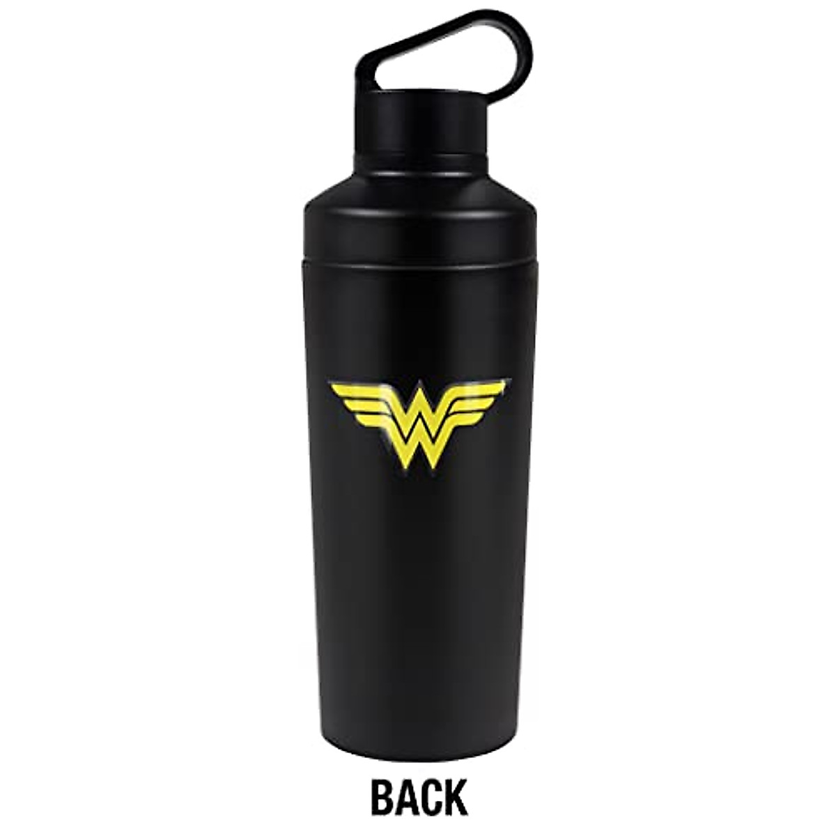 Dco - Logo OFFICIAL Wonder Woman Logo 18 oz Insulated Water Bottle, Leak Resistant, Vacuum Insulated Stainless Steel with 2-in-1 Loop Cap
