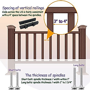 NEECONG Deck Hook Rail Suitable for Hanging Flower Baskets Wind Chimes Planters Bird Feeders Lights, Heavy Duty Fence Deck Hook Rail Holds up to 15lbs with Ease