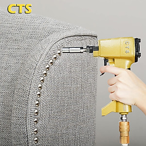 CTS 1170 Pneumatic Upholstery Decorative Tack Nail Gun, 7/16" (11.7mm) Head Diameter Air Finish Deco Nailer for Furniture, Home Decor (7/16-Inch Deco Nailer (11.70mm))