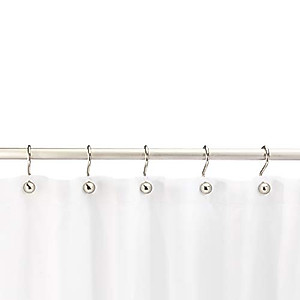 Amazon Basics Shower Curtain Hooks - S-Shaped Hooks, Nickel