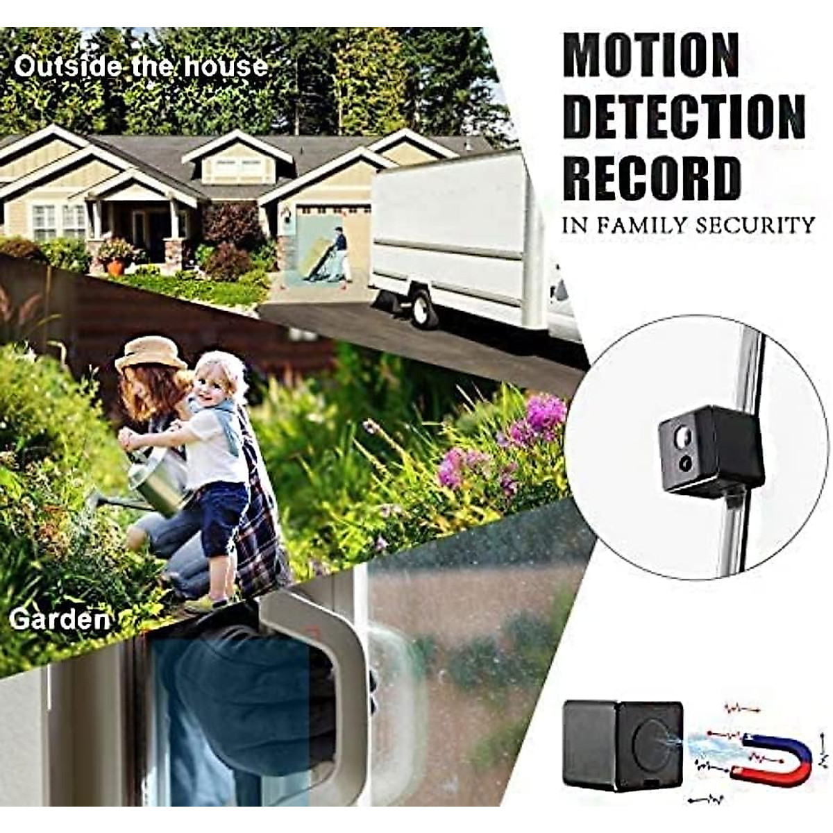 Pomocuty Wireless Camera Mini Hidden Spy Portable Small Nanny Cam with Night Vision and Motion Detection HD 1080P Body Surveillance Cameras for Home Security Indoor/Outdoor