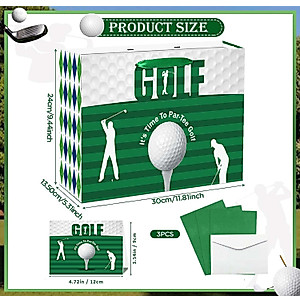 Golf Gift Bag with Tissue Paper Ideal for Golf Themed Gifts, Birthdays, and Special Occasions Reusable Golf Club Gift Wrapping Bag for Men and Kids – Includes Golf Gift Card and Golf Party Favor Bags