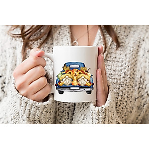 Fall Truck Scarecrow Gnomes Sublimation Transfer, Ready to Press, Autumn, Sunflowers, Pumpkins, Sublimation Transfer, Harvest, Ready to Use (Mug x1-3")