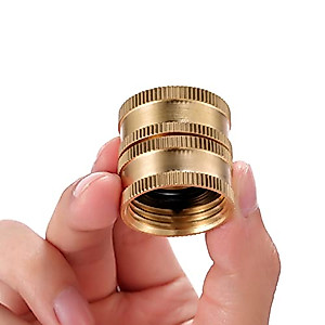 Sanpaint 2 Pack 3/4" Garden Hose Connector with Dual Swivel for Male Hose to Male Hose, Double Female