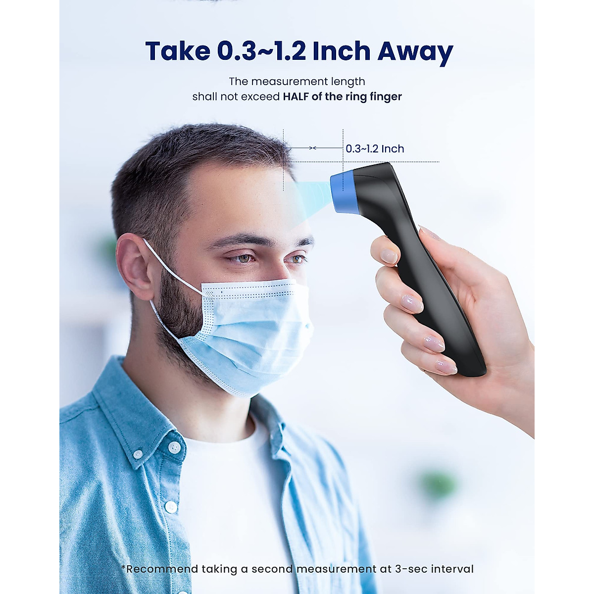 Infrared Forehead Thermometer for Adults and Kids 2Pcs