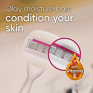 Gillette Venus Comfortglide with Olay Sugarberry Womens Razor Handle + 2 Blade Refills, Silver, 1 Count