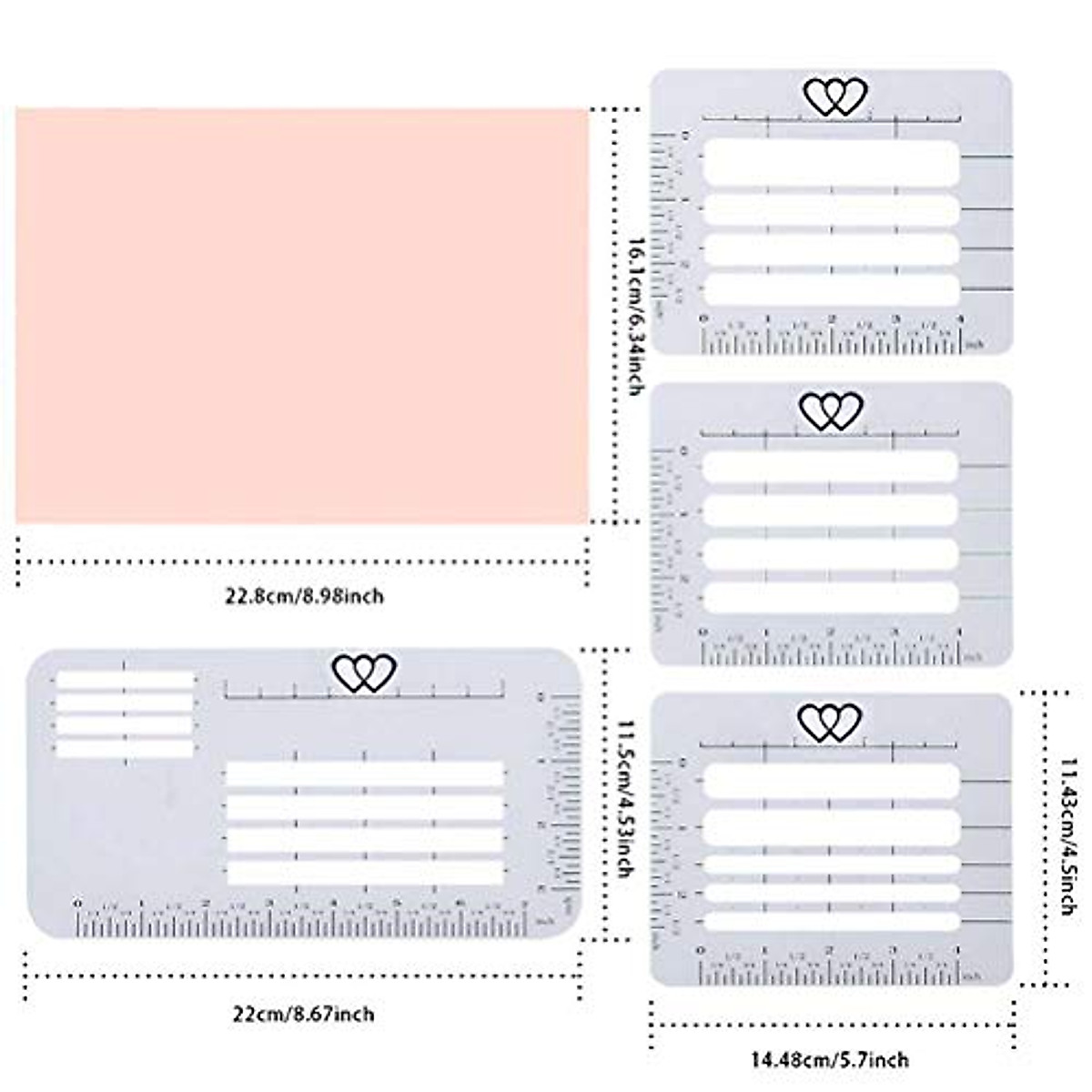 SUPVOX 4pcs Addressing Guide Stencil Templates for Envelopes Thank You Card
