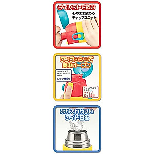 Skater SDC6N-A My Neighbor Totoro Sanpomichi Ghibli Children's Stainless Steel Water Bottle, Direct Drinking 20.9 fl oz (580 ml)