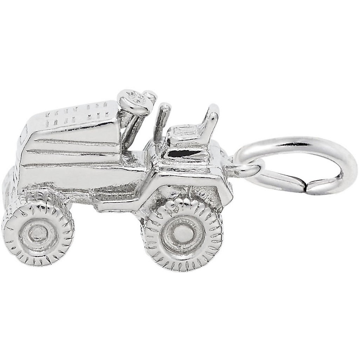 Rembrandt Riding Lawn Mower Charm - Metal - Sterling Silver