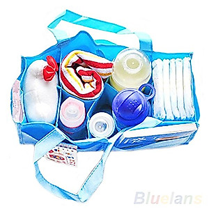 Unisex Baby Diaper Bag Nappy Mother Portable Travel Handbag Bottle Holder Organizer Bag (Pink)