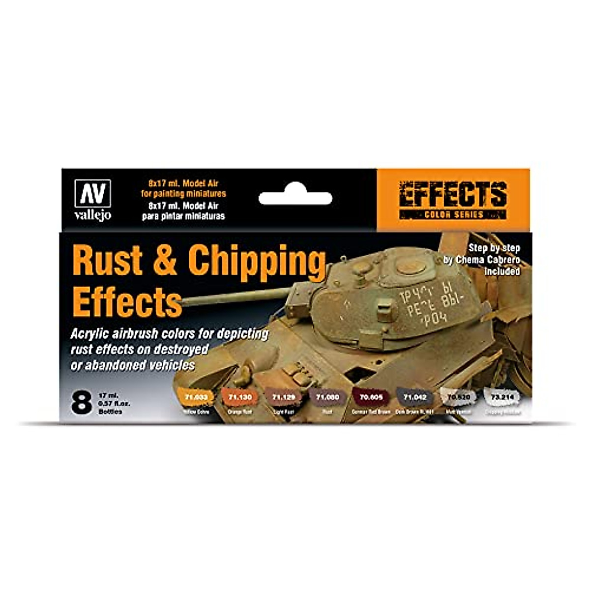 Vallejo Rust and Chipping Effects Colors