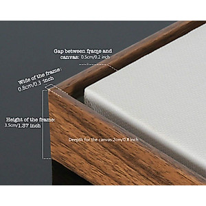 DIY Floating Frame for 12X16"/30.5X40.7cm Canvas,0.6-0.8"/1.5-2cm Deep.Picture Art Wall Décor,Art Canvas Black Frame,a Frame Kit,Cut to Pieces,No Canvas Included