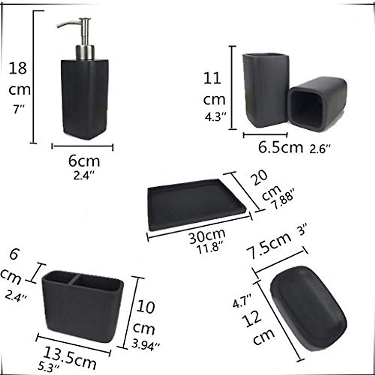 TFIIEXFL Toothbrush Holder Soap Dispenser Soap Holder Home Products Bathroom Accessories Set (Color : C)