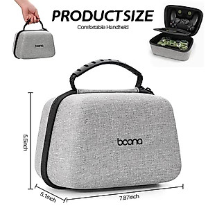 PS5 PS4 Switch Pro Controller Case, Game Controller Carrying Travel Case Compatible with PS-5, PS-4, X-Box, Switch Pro and Other Controllers, Protective Hard Storage Case for 2 Controllers, Grey