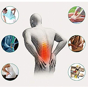 CTHOPER Air Inflatable Pillow Portable Lumbar Support Backrest Cushions with Pump for Home, Office, Travel and Car (Khaki)