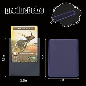 Card Sleeves, SEPGLITTER 160Pcs Hard Plastic Trading Card Sleeves 60Pcs Hard Plastic Card Sleeves and 100Pcs Clear Soft Sleeves for Baseball Card Protective Cards Game Cards Sports Cards(3 x 4 Inch)