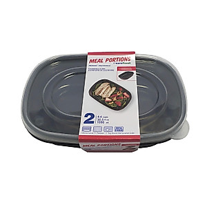 Medium rectangle container & lid 4.4 cup (2-pack)