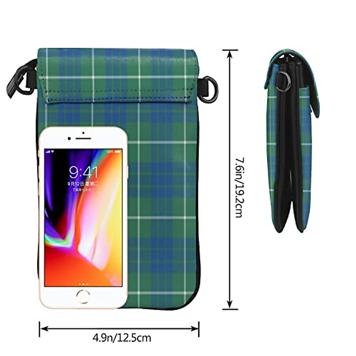 Small Crossbody Scottish Clan Hamilton Hunting Ancient Tartan Crossbody Purse Bag Fashion Cell Purse Wallet For Women/Girls Gift